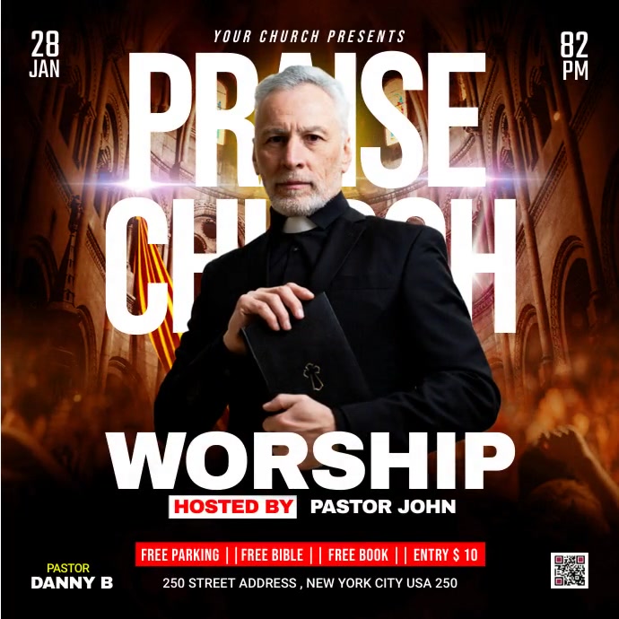 church worship video flyer Template | PosterMyWall