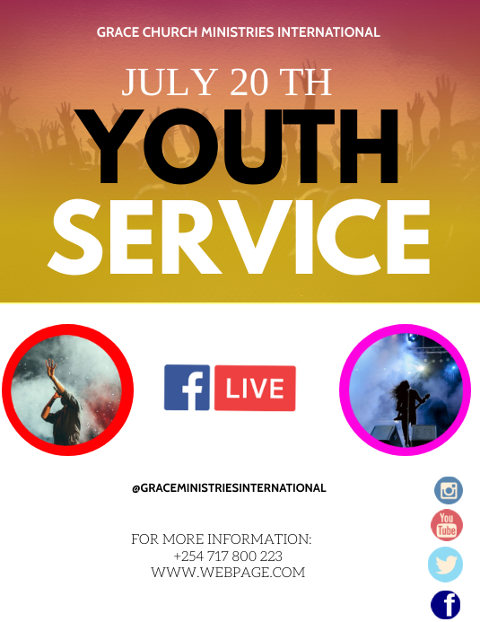 CHURCH YOUTH CONFERENCE Template | PosterMyWall