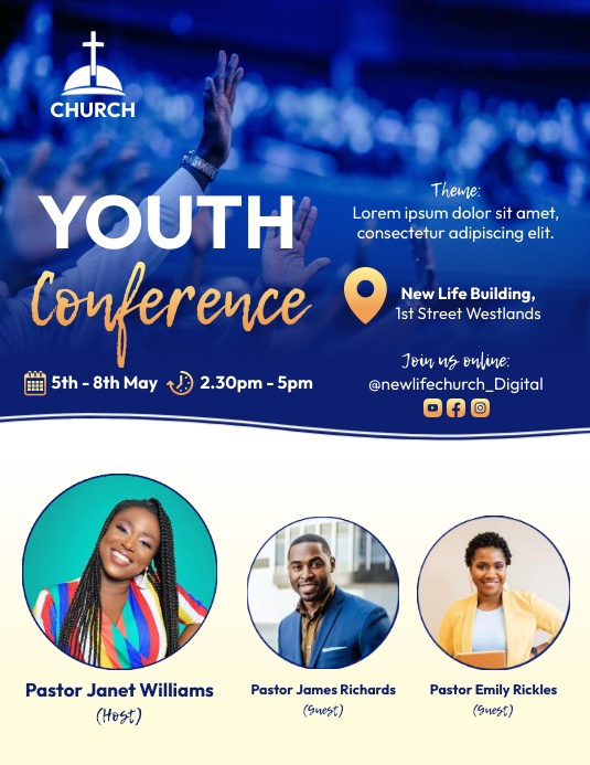 church youth conference poster design Template | PosterMyWall