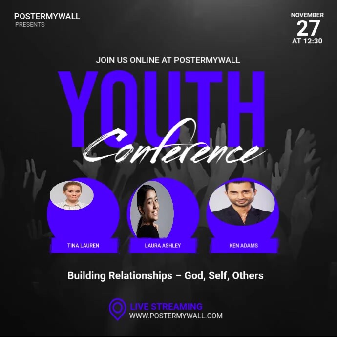 Church Youth Conference Video template | PosterMyWall