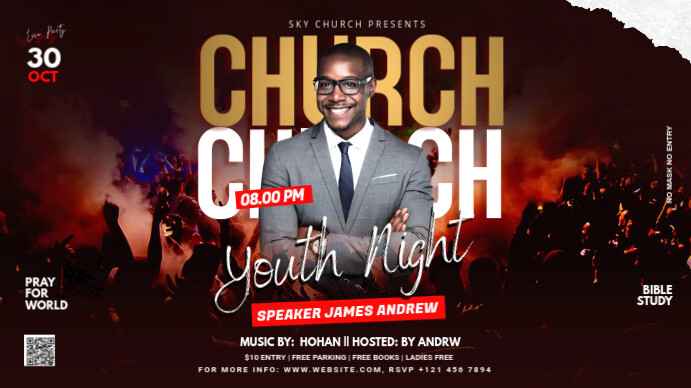 Church Youth Night Template PosterMyWall church-youth-night-template-postermywall