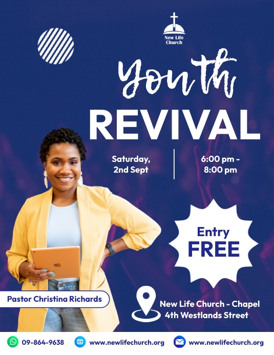 Copy of Church Youth revival service | PosterMyWall