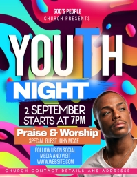 Church YOUTH revival service design template | PosterMyWall