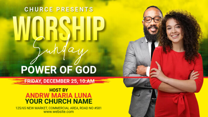 Church YouTube Thumbnail Template | PosterMyWall