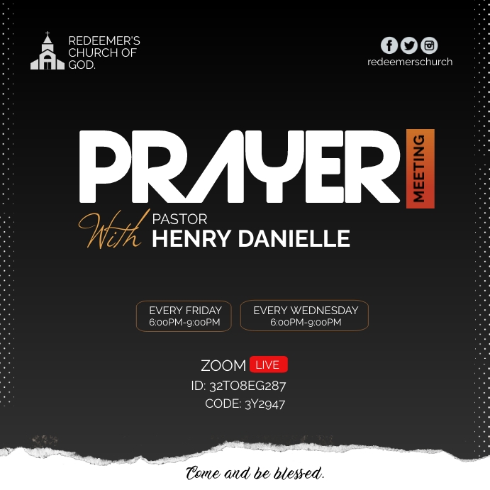 CHURCH ZOOM PRAYER MEETING FLYER Template | PosterMyWall
