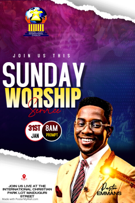 CHURH FLYER TEMPLATE | PosterMyWall