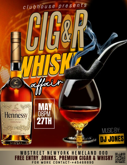 Copy of Cigar And Whisky Affair Flyer (us Letter) | PosterMyWall