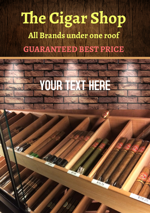 Cigar Shop Flyer Template | PosterMyWall