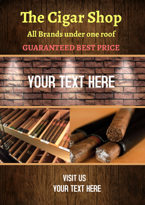 Cigar Shop Flyer Template | PosterMyWall