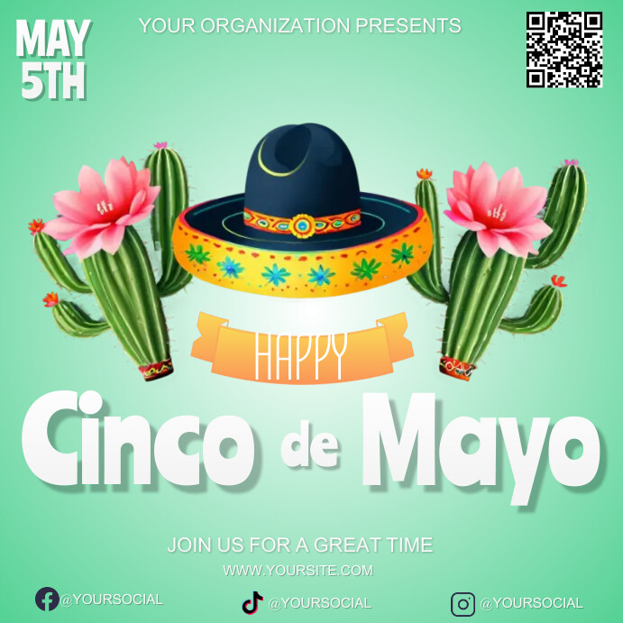Cinco De Mayo, Fifth of May, 5th of may, flye Template | PosterMyWall