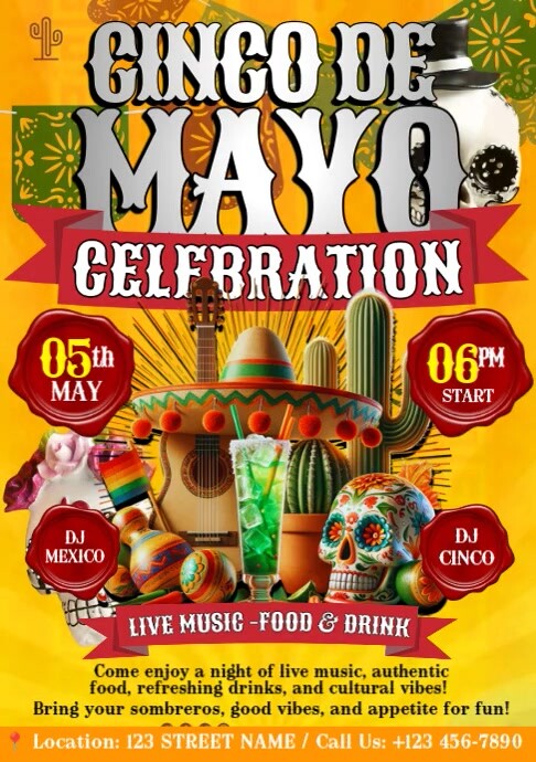 Copy of Cinco de Mayo Celebration Night | PosterMyWall