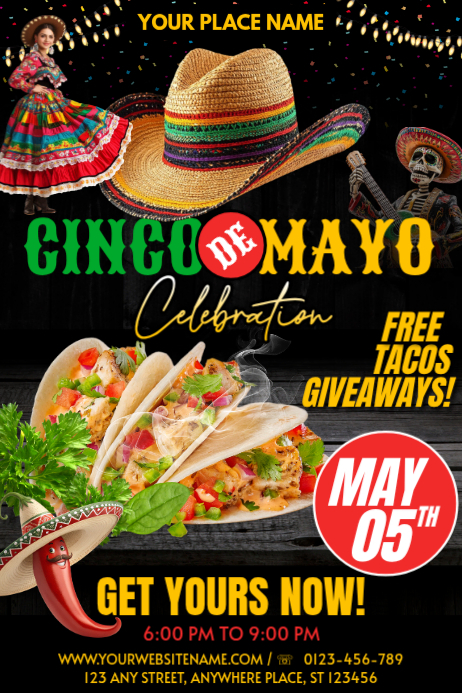 Cinco de Mayo Celebration Poster Template | PosterMyWall