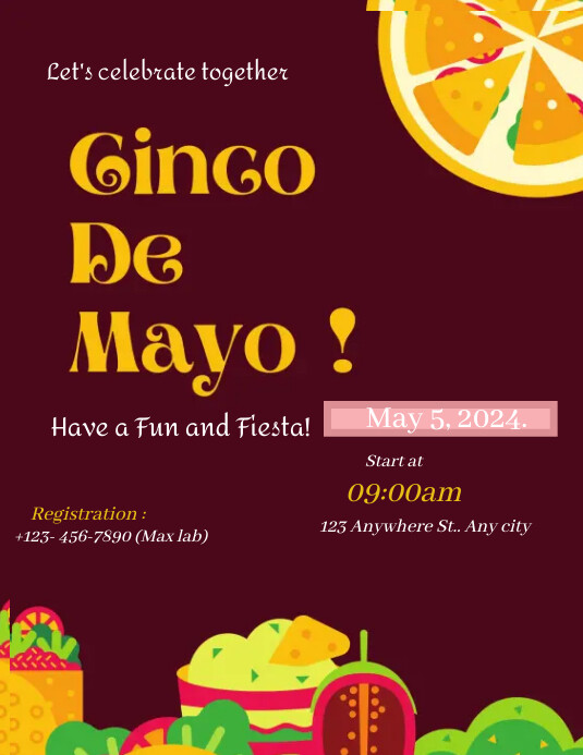 Cinco de Mayo Day Celebration Flyer/Template | PosterMyWall