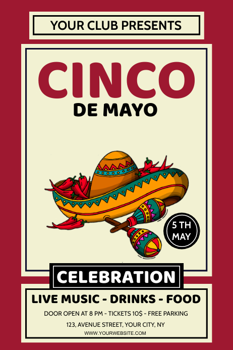 Cinco de Mayo Template | PosterMyWall