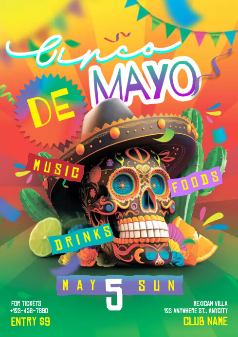 Cinco De Mayo Event Template | PosterMyWall