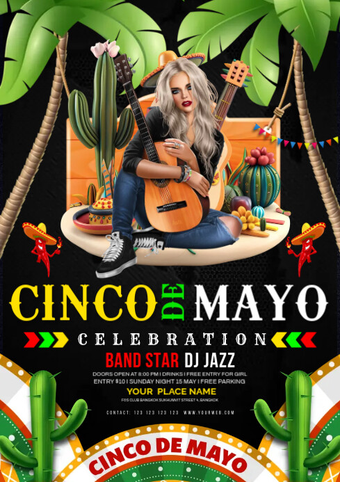 Cinco de mayo event template advertising online digital design | PosterMyWall