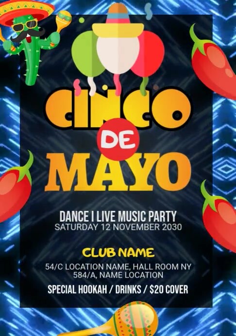Cinco de mayo Flyer Template | PosterMyWall