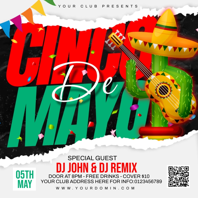 Cinco de mayo flyer Template | PosterMyWall