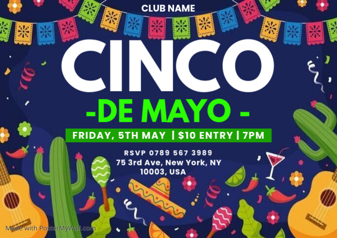 cinco de mayo flyers Template | PosterMyWall