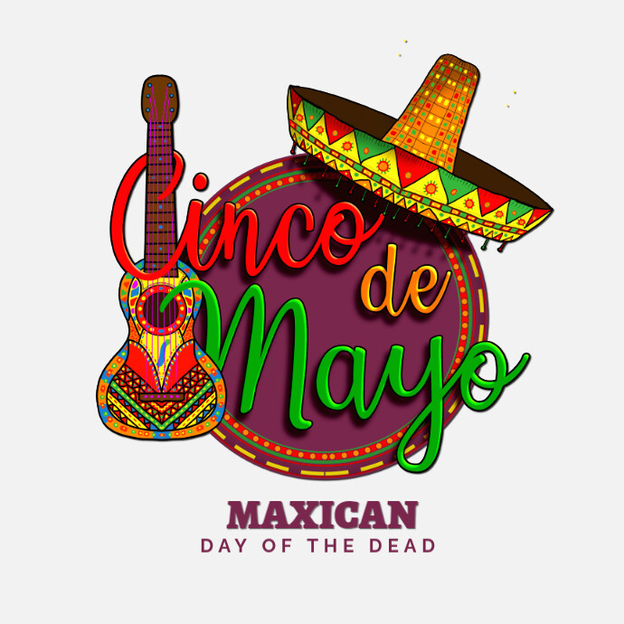 Cinco de mayo guitar label Template | PosterMyWall