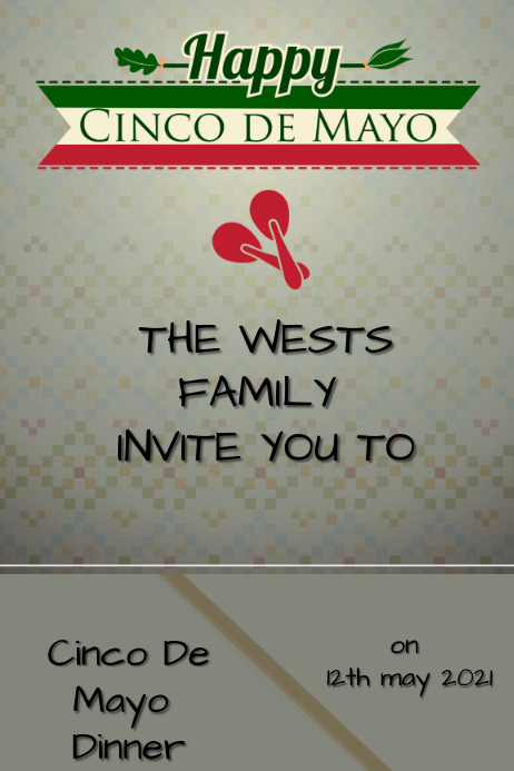 Cinco De Mayo invite Template | PosterMyWall