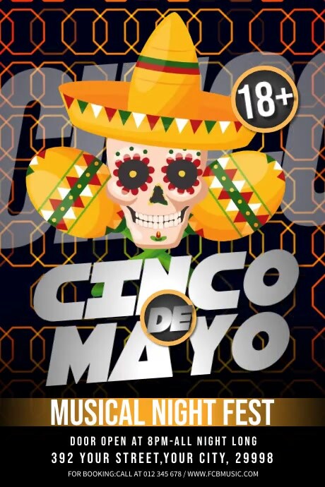 Cinco de Mayo Musical Template | PosterMyWall