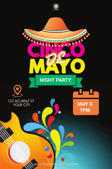 cinco de mayo night party Template | PosterMyWall