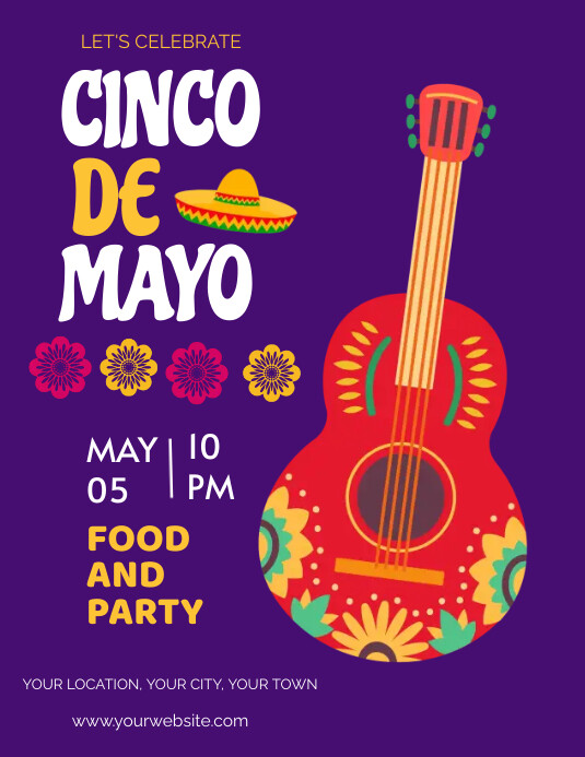 cinco de mayo party flyer Template | PosterMyWall