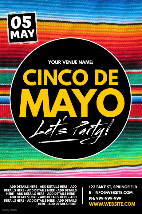 Cinco De Mayo Poster Template | PosterMyWall