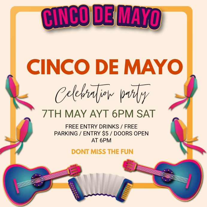 cinco de mayo poster Template | PosterMyWall