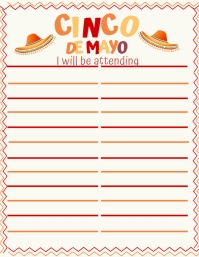 Cinco De Mayo Potluck Sign Up Sheet Senhor Come Join Us For A