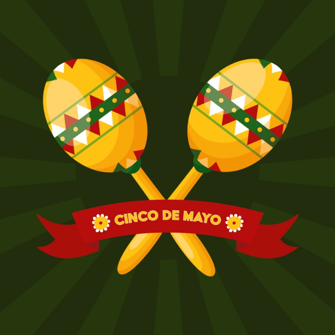 Cinco de mayo two Mexican maracas illustratio Template | PosterMyWall