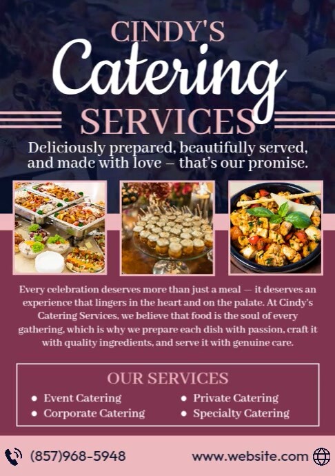 Cindy's Catering Services Offer Template | PosterMyWall