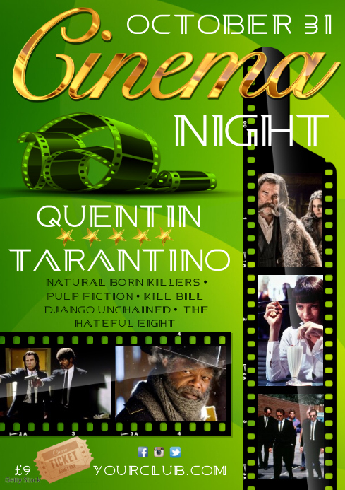 Cinema Night Poster Template | PosterMyWall