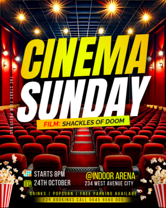 Cinema sunday movie watching film screening night theatre showtime fest ...