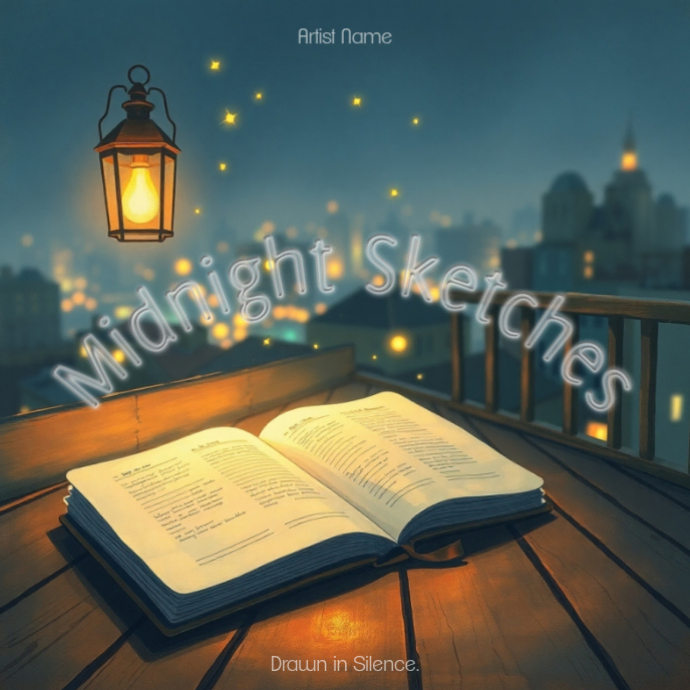 Plantilla de Cinematic Lofi Storybook Album Cover | Cozy Illustrated ...