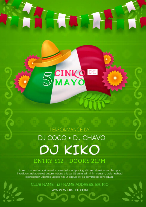CINKO DE MAYO TEMPLATE | PosterMyWall