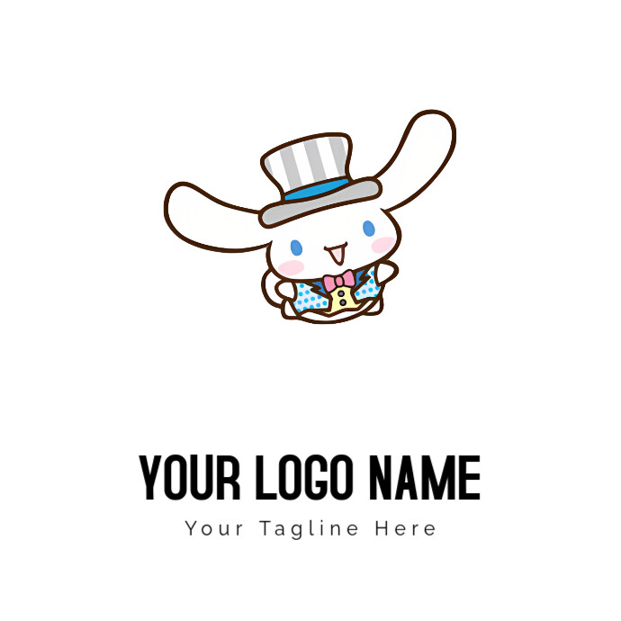 Copy of Cinnamoroll - Cute Bunny In Hat Cartoon Logo | PosterMyWall