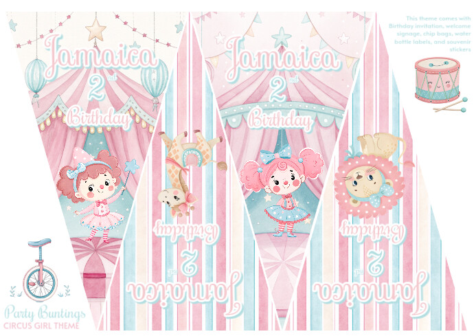 Circus Bunting Template | PosterMyWall