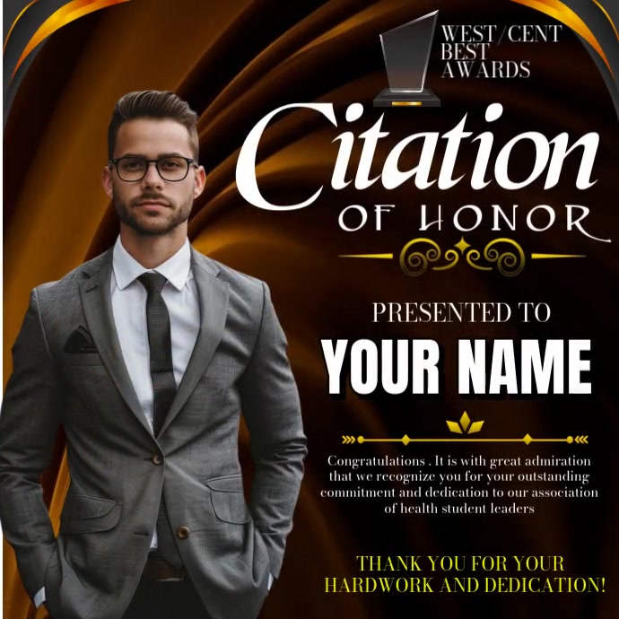 Copy of Citation Of Honor Award Flyer | PosterMyWall