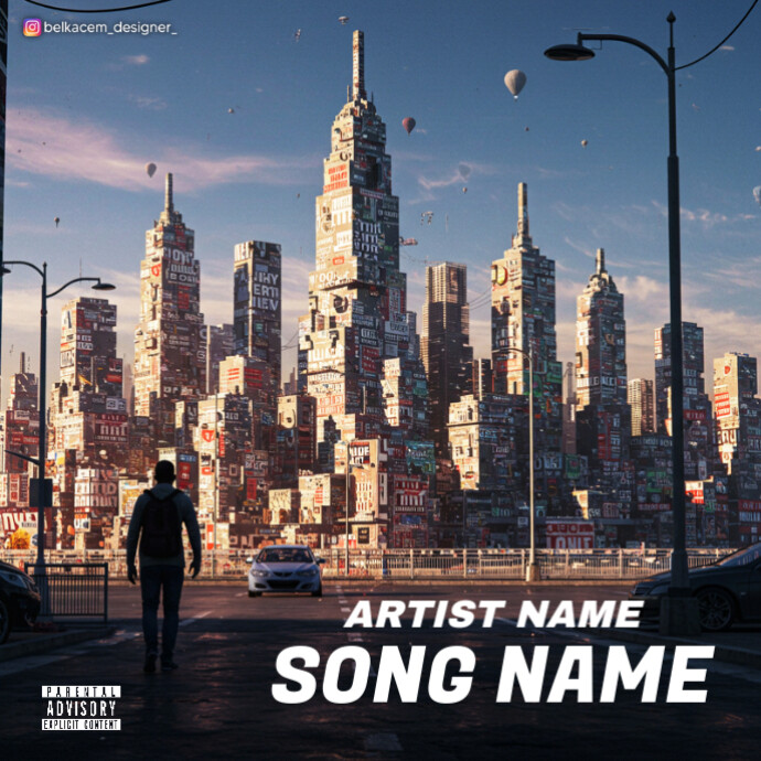 City 3d Album Cover Template | PosterMyWall