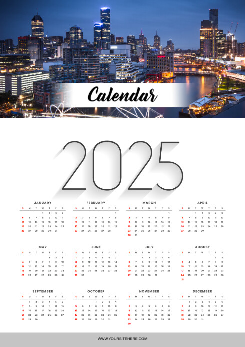 Copie de city Calendar 2025 | PosterMyWall