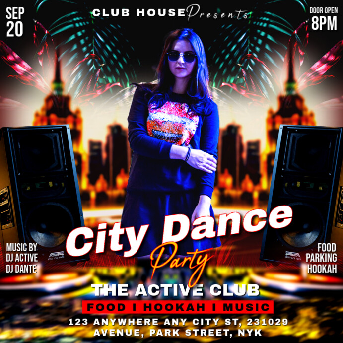 City Dance Party Flyer Template | PosterMyWall