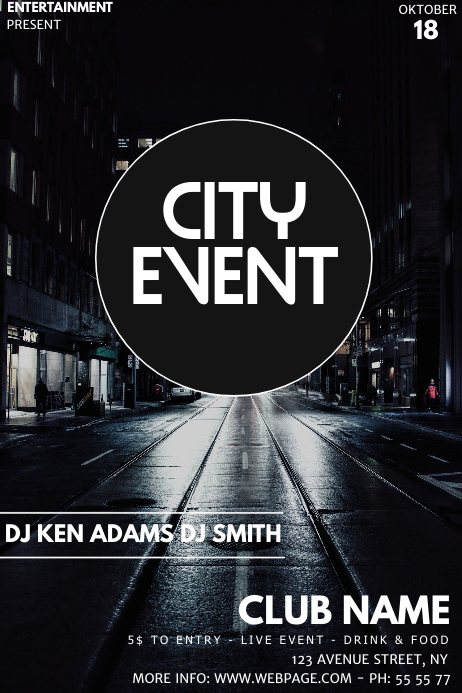 City event party flyer template | PosterMyWall