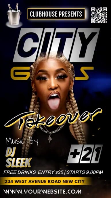 CITY GIRLS TAKEOVER PARTY FLYER POSTER Template | PosterMyWall
