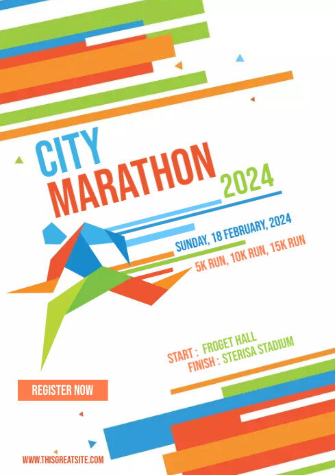 City Marathon Fullcolor Template | PosterMyWall