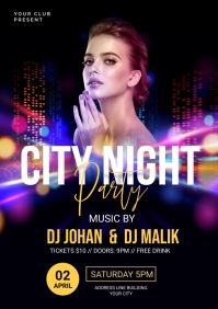 City Night Party Poster Template | PosterMyWall