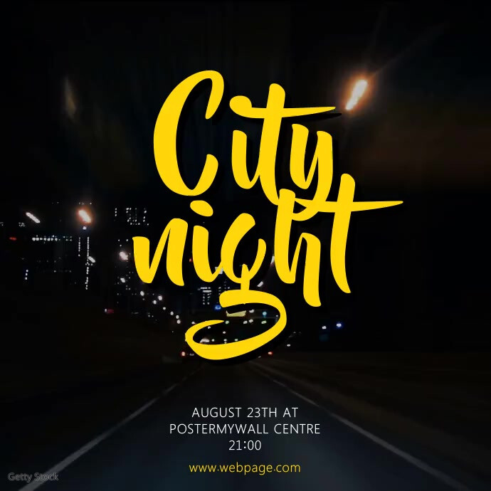 City night party video promotion template for instagram | PosterMyWall
