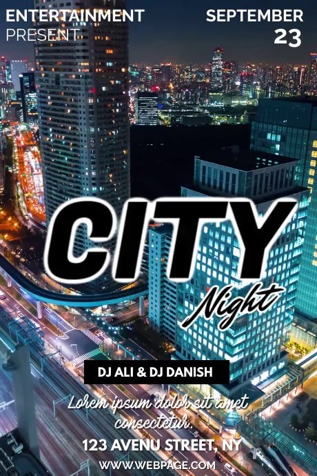 City Night Poster Template | PosterMyWall