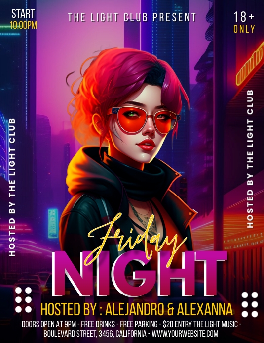 City Party Night Poster Template | PosterMyWall